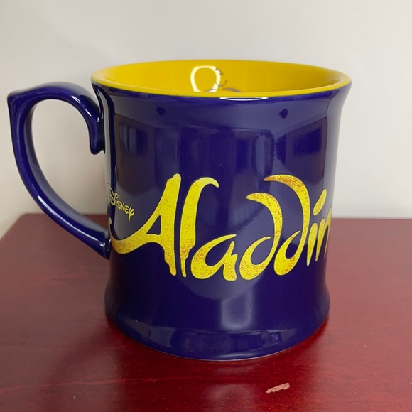 Disney | Dining | Disney Aladdin Coffee Mug Ceramic Blue And Yellow ...